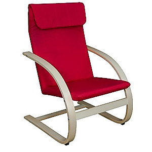 Niche Mia Bentwood Reclining, Lounge, Rocking Chair- Natural/Red