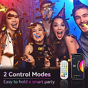 Led Strip Lights, 16.4ft Smart Lights with App Remote Control, RGB Color Changing Led Lights for Bedroom, Home, TV, Parties and Christmas Decoration