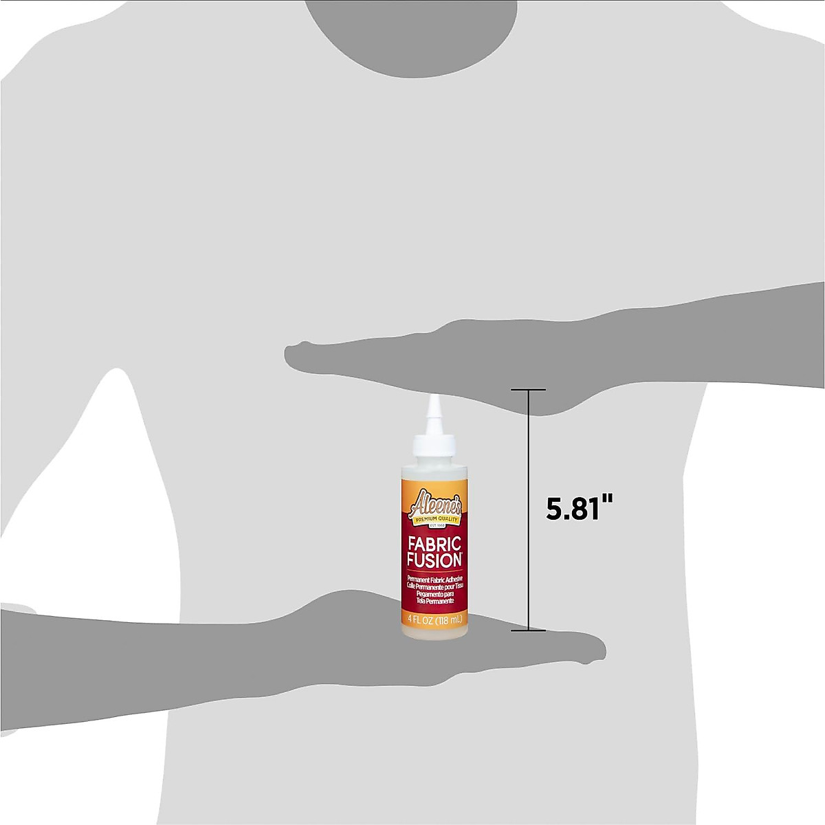 Aleene's 23473 Fabric Fusion Permanent Fabric Adhesive ,Clear,4oz