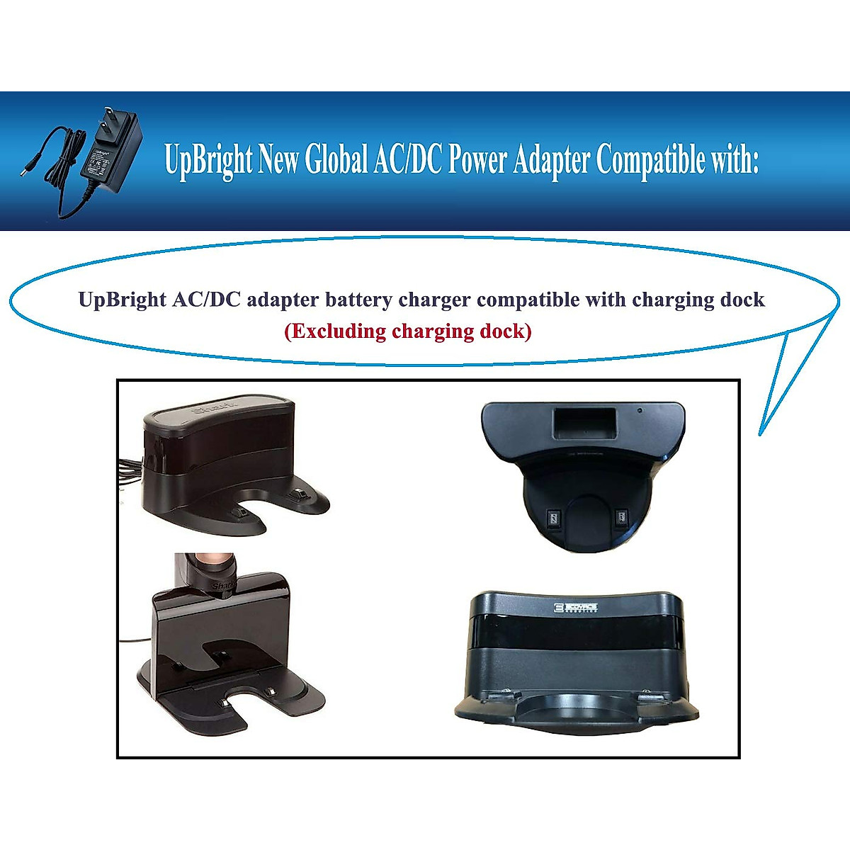 UpBright 19V AC/DC Adapter Compatible with eufy RoboVac 20 T2101 30C 35C 15C 12 T2102 11S T2108 T2118 BoostIQ 11+ 2nd 30 AK-T21041F2 AK-T21041F1 AK-T2116111 R500 Robotic Vacuum Cleaner Power Charger