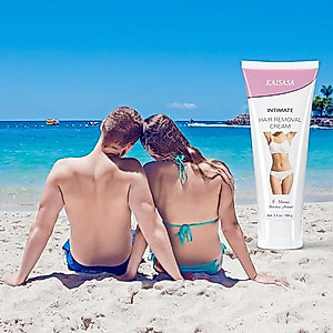 Hair Removal Cream for Women, Intimate Skin Friendly Depilatory Cream for Unwanted Hair in Underarms, Private Parts, Pubic & Bikini Area, Painless Flawless Depilatory Cream, Sensitive Formula