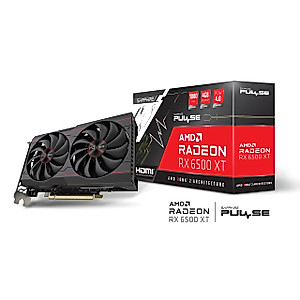 Sapphire 11314-01-20G Pulse AMD Radeon RX 6500 XT Gaming OC Graphics Card with 4GB GDDR6, AMD RDNA 2