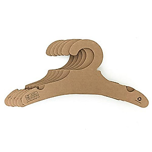 30Pack Koobay 11" Brown Paper Cardboard Recyclable Children Clothes Hangers for Baby & Toddlers Coat