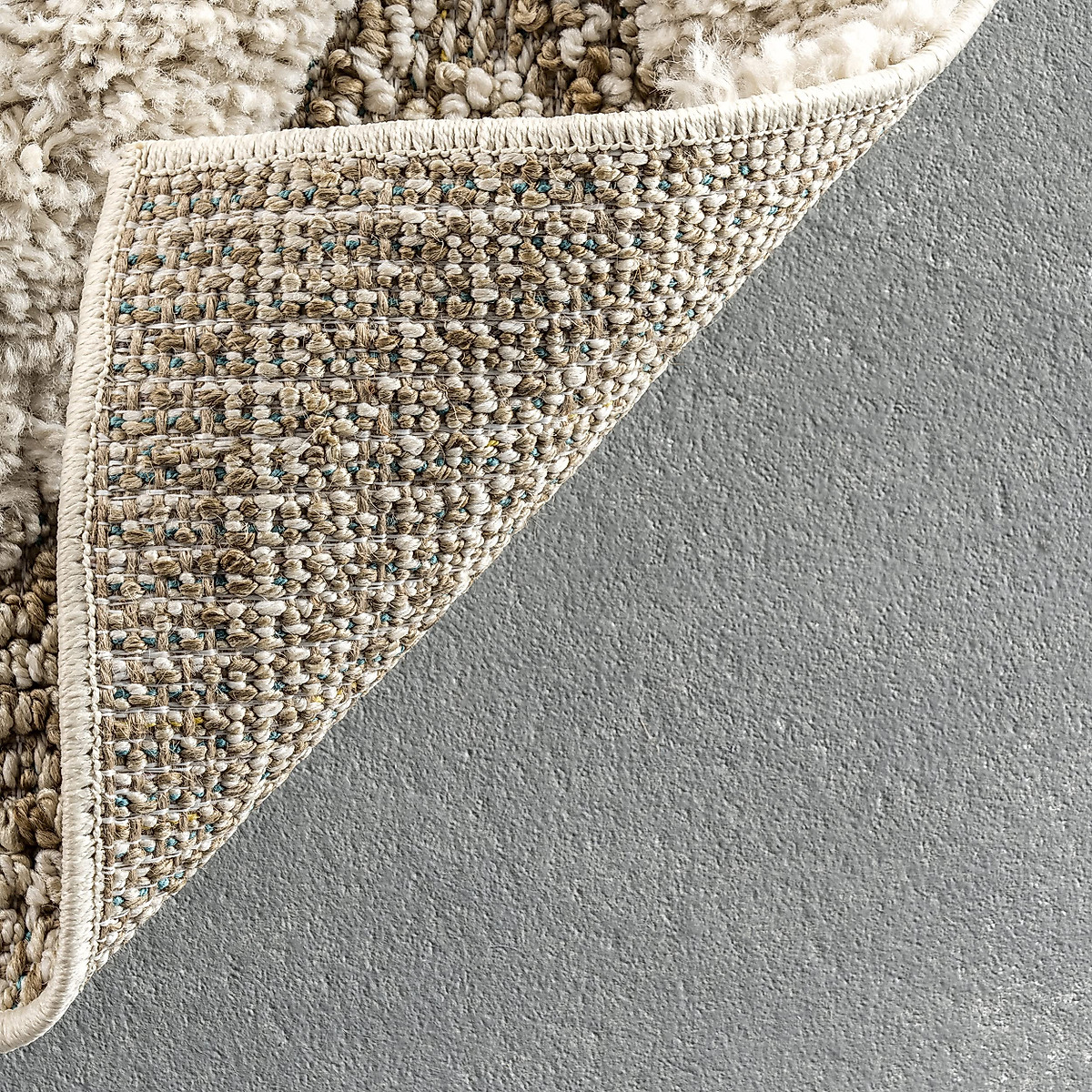 nuLOOM Rebecca High Low Textured Shaggy Area Rug, 8x10, Beige