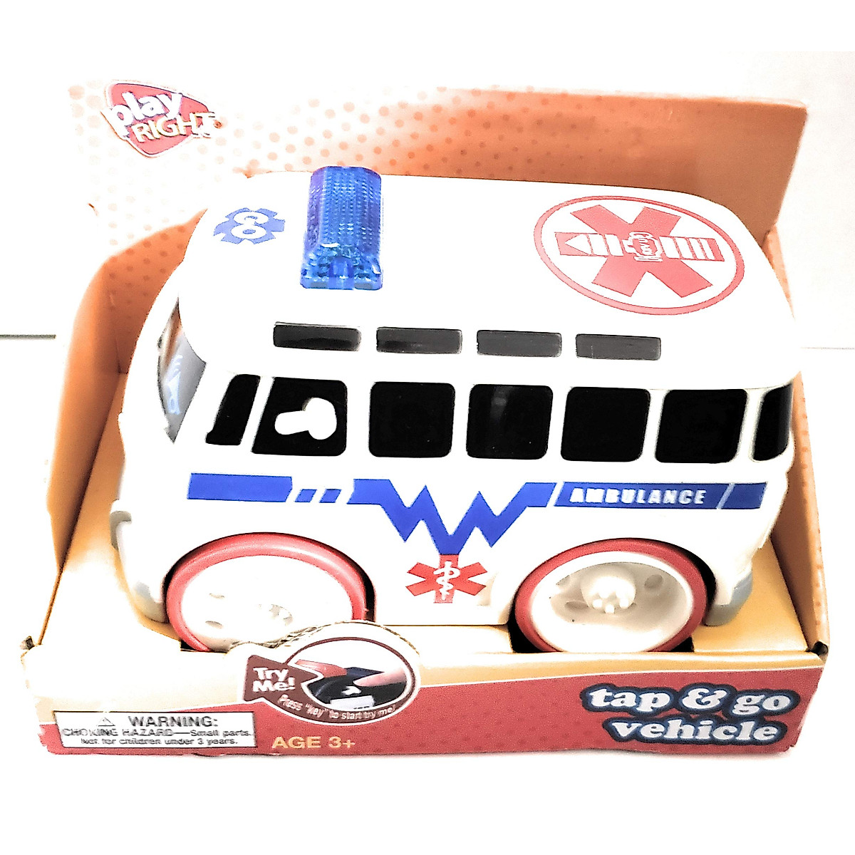 Play Right Tap & Go Vehicle White Ambulance