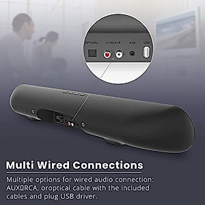 80W Sound bar, Bestisan Soundbar TV Sound bar Wired and Wireless Bluetooth Audio Speakers(4 Drivers, New Bluetooth Version, Optical Cable Included, Bass Adjustable)