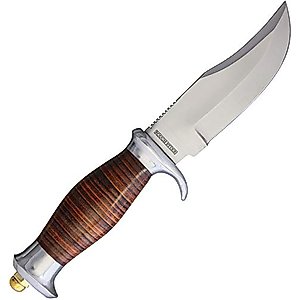 Rough Rider Hunter Stacked Leather Fixed Blade RR2109