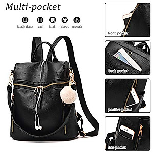 DDQYYSPP Backpack Purse for Women Large Capacity Multipurpose Travel Bag Leather Backpack Shoulder Bag Girls Backpack Schoolbag