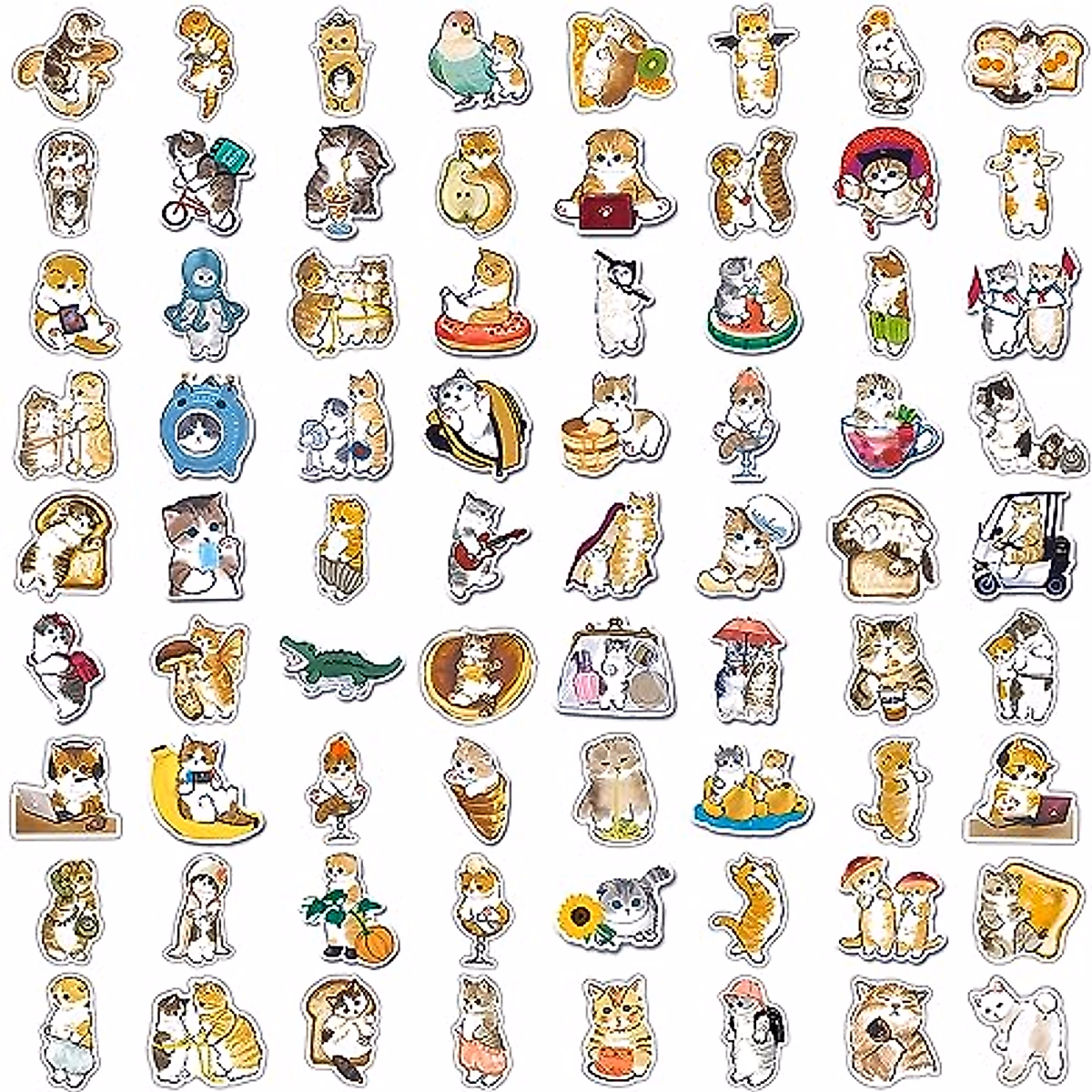 153Pcs Cat Stickers, Cute Cat Stickers for Water Bottles, Vinyl Waterproof Stickers, Laptop, Phone Case, Journaling, Cat Stickers for Kids Teens Girls Gift