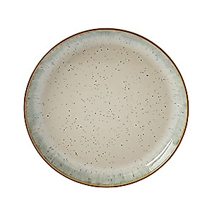 Tabletops Gallery Speckled Farmhouse Collection- Stoneware Dishes Service for 4 Dinner Salad Appetizer Dessert Plate Bowls, 12 Piece Hanover Dinnerware Set in Teal