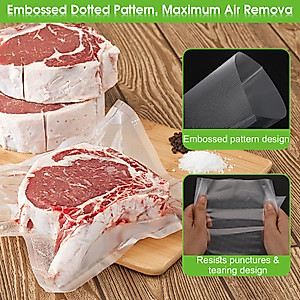 CUCUPAPA Vacuum Food Sealer Rolls Bags, 2 Packs 11 in x 50ft Storage Bags, BPA Free, Durable Commercial Customized Size Food Bags for Food Storage and Sous Vide Cooking (8''x50'(2 Pack))