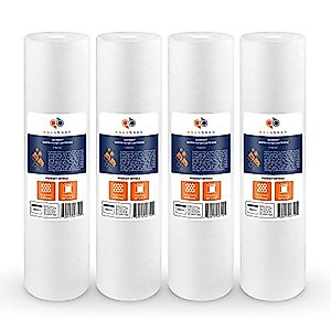 Aquaboon 5 Micron 20" x 4.5" Sediment Water Filter Replacement Cartridge | Whole House Sediment Filtration | Compatible with AP810-2, SDC-45-2005, FPMB-BB5-20, P5-20BB, FP25B, 155358-43, 4 Pack