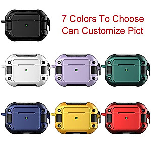 AIPNIS Custom Text Case Compatible with AirPods Pro (2nd Generation), Sturdy Shockproof Protective Case Personalized Gift,for Airpods Pro 2022 Durable Armor Cover, with Keychain