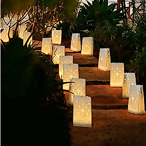 Homemory Value Set - 50 Luminary Bags & 100 LED Tea Lights, Long Lasting Battery Included, Ideal for Various Decor