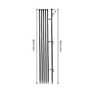 4 Pack Metal Garden Fence Panels Barrier 25in Wire Fences Pet Fence Kit Outdoor Heavy Duty Tall Outdoor Landscape Patio Yard Fencing Border Animal Barrier
