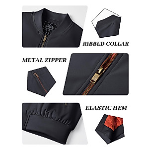 KEFITEVD Bomber Jacket Men Quilted Jackets Winter Active Coat Fleece Military Outerwear Varsity Bomber Jacket for Men