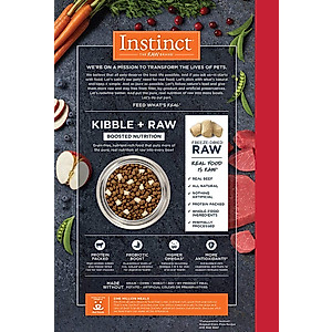 Instinct Raw Boost Grain Free Recipe with Real Beef Natural Dry Dog Food, 4 lb. Bag