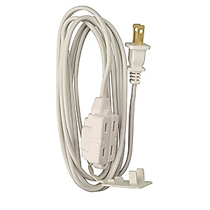 Woods 0600W 3-Outlet 16/2 Cube Extension Cord w/ Power Tap, 6-Feet, White
