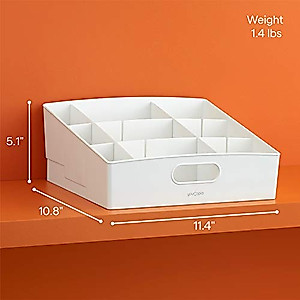 YouCopia Kitchen Cabinet Pantry ShelfBin Packet & Snack Bin Organizer, Large, White