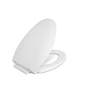 Centoco 1700SC-001 Luxury Plastic Elongated Toilet Seat with Slow Close, White