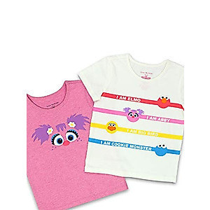 Isaac Mizrahi Loves Sesame Street Abby Cadabby Toddler Baby Short Sleeve Tee (4T, Pink)