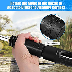 WHOLESUN 𝟐𝟏𝟓𝟎𝐏𝐒𝐈 𝑷𝒓𝒆𝒔𝒔𝒖𝒓𝒆 𝑾𝒂𝒔𝒉𝒆𝒓, 1900W High Power Washer with 𝟭.𝟳𝟭 𝗚𝗣𝙈 Motor with Hose Reel, Self Assembled, Rotatable Iron Spray Lance for Patio/Garden/Car(Blue)