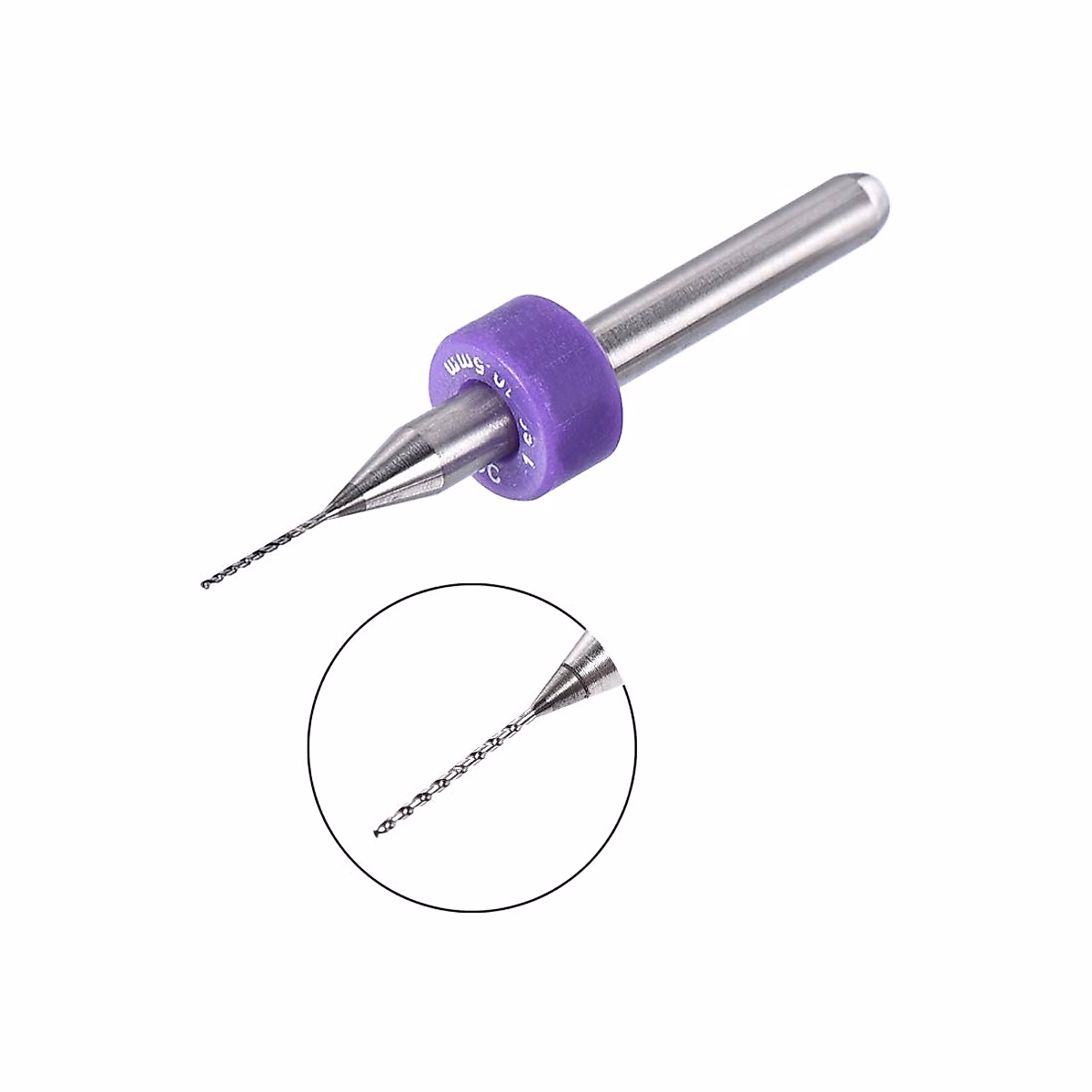 uxcell PCB Drill Bits 0.4mm Tungsten Carbide Rotary Tool Jewelry CNC Engraving Print Circuit Board Micro Drill Bits 1/8 Inch Shank 1 Set (10 Pcs)