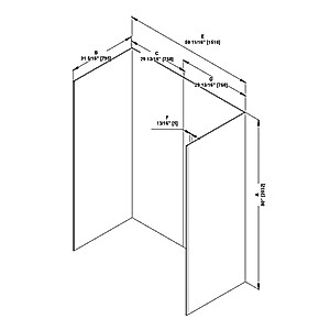 Ove Decors Arroyo 60 x 32 in. Solid Surface Alcove Shower Wall, Carrara