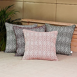 STITCH N STRING 12x20 Pack of 2 Blush White Embroidered Boho Decorative Bedroom Throw Pillows Covers for Bed & Couch Home Decor Cushion Cover