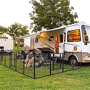 Musen Dog Playpen Outdoor, 16 Panels Dog Pen 32" Height Dog Fence Exercise Pen with Doors for Large/Medium/Small Dogs, Portable Pet Playpen for Yard, RV, Camping, Hammer Paint Finish (Patent Pending)