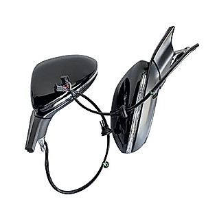 Auto Fold Reversing Rearview Mirror Power Electric Folding Side Mirror For VW Golf MK7 7.5 (Black Color)