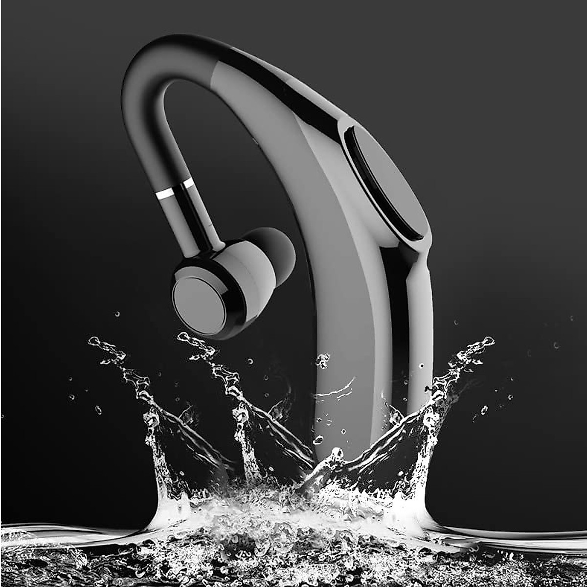 Wireless Bluetooth Handsfree Single Earphone Headset for iPhone Samsung Android, Black