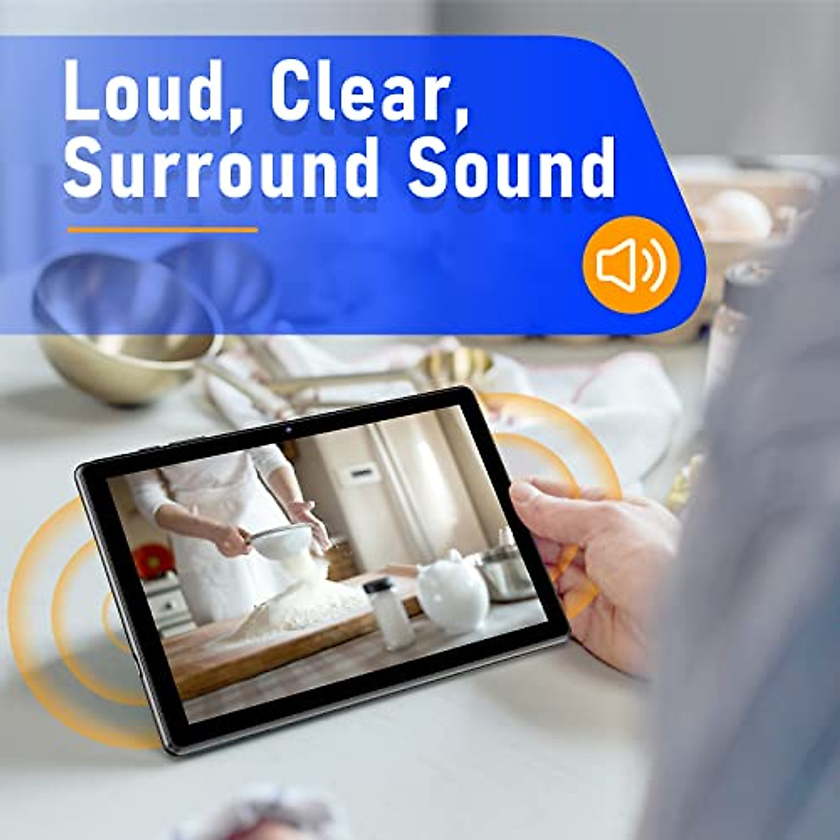 Android Tablet 10 inch, 10 inch Tablet, Android 10.0 OS, 2GB 32GB + 128GB, Quad Core Processor, 1280x800 HD IPS Screen, 2MP+8MP Dual Camera & Speaker, WiFi, Bluetooth, USB Type C, 6000mAh (Black)