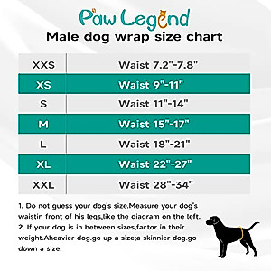 Paw Legend Washable Dog Belly Band Wrap Diapers for Male Dog | High Absorbing Puppy & Doggy Diapers Male (3 Pack,Multi-Colored,Small)