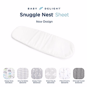 Baby Delight Snuggle Nest Sheet, Machine Washable, White