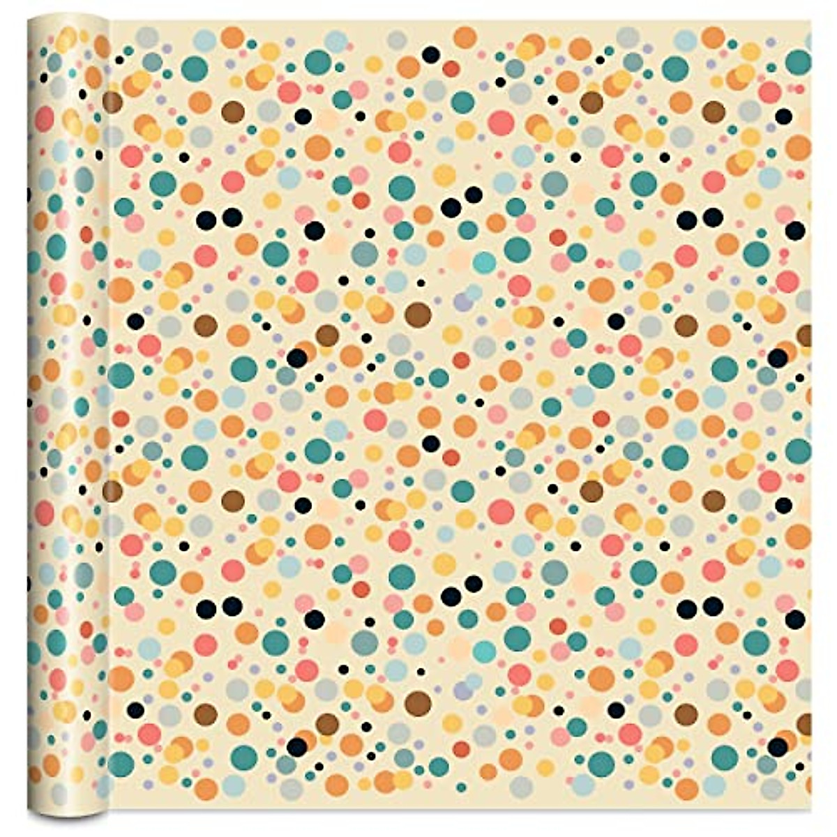 ECO-SOLUTIONS Recycled Kraft Children's Birthday Wrapping Paper (3 rolls, 75 sq. ft total)