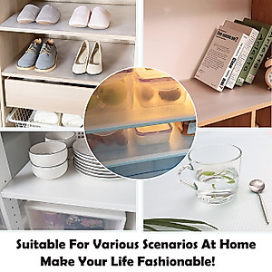 Bloss 6 PCS Shelf Mats Refrigerator Liners, Refrigerator Pads Can Be Cut Fridge Mats Drawer Table Placemats for Home/Kitchen – Clear, 11.4 x 17.7 Inch