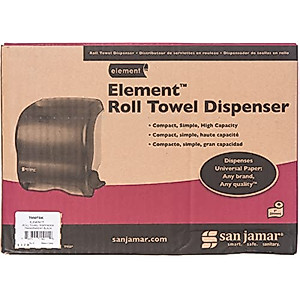 San Jamar Classic Element Plastic Lever Roll Towel Dispenser, Black Pearl