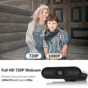 LFS Webcam with Microphone, 1080P HD Streaming USB Computer Webcam 65 inch Long Cable Manual Focus Noise Reduction [Plug and Play] [30fps] for PC Video Conferencing/Calling, Laptop/Desktop Mac