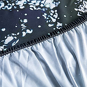 Roscloud Sports Basketball Sheets Sets Full Size - 3PC Ice Flame Galaxy Basketball Boys Fitted Sheet（Fitted Sheet*1 Pillowcases*2）