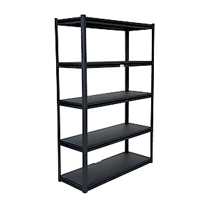 Vestil PCBS-1848 Steel Powder Coated Bolt-Less Shelving 48 in. x 18 in. x 72-1/4 in. 2000 Lb. Capacity Black