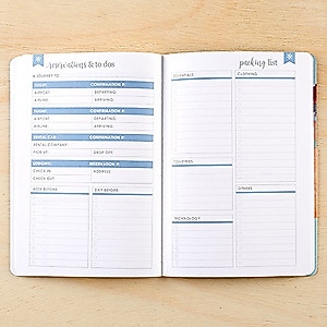 Erin Condren Designer Petite Planner - Travel Petite Planner, Includes Flight Schedule Details, Packing List by Category, Journaling for Experiences, and Spending, 5.7"x8.25"