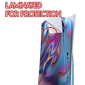 ITS A Skin Skins Compatible with Sony Playstation 5 Console Disc Edition - Protective Decal Overlay Stickers wrap Cover - Opalescent Resin Marble Oil Slick