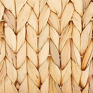 Americanflat Natural Rectangular Woven Water Hyacinth Storage Basket - Hand-Woven - Toilet Topper Baskets - Home Organizer Basket - Water Hyacinth Material - Use on Bathroom Vanity, Countertop