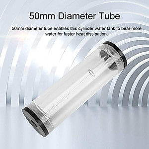 CPU Water Cooler System for PC,Cylinder Water Cooling Heat Sink,50m Diameter & 160mm Long Computer Heat Dissipation Water Cooling 800L/H Water Mini DC Cooling Pump Liquid