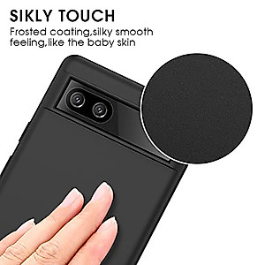 X-level Google Pixel 6A Case Ultra-Thin Slim Fit [Guardian Series] Phone Cases Soft Flexible TPU Matte Finish Coating Light Protective Back Cover for Pixel 6A-Black