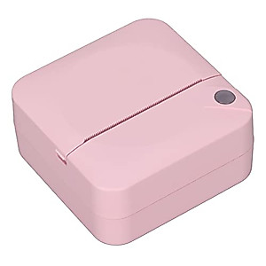 EBTOOLS Mini Thermal Printer, 200DPI Rechargeable Portable Pocket Printer, Black and White Imaging, Gift for Girls and Kids, for Printing Pictures, Memos, Wishes, Agendas(Pink)