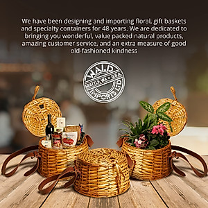 wald imports Willow Creel - Rattan Basket - Woven Baskets for Storage - Decorative Wicker Baskets