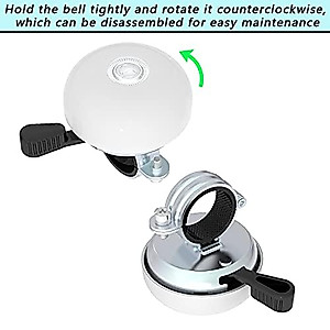 Greallthy Bike Bell Classic Bike Bells for Adults Kids, Bicycle Bell for Handlebars Adult, Loud Sound Beach Cruiser Mountain Bike Bell Accessories.