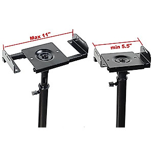 VideoSecu 2 Heavy Duty PA DJ Club Adjustable Height Satellite Speaker Stand Mount - Extends 26.5" to 47" (Compatible with Bose, Harmon Kardon, JBL, KEF, Klipsch, Sony, Yamaha, Pioneer and Others) 1B7